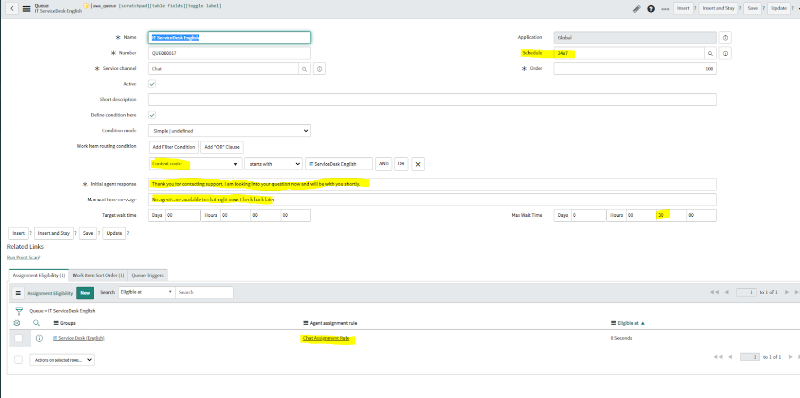 Virtual Agent Chat Transfer and Advanced Work Assignment with selectable queues